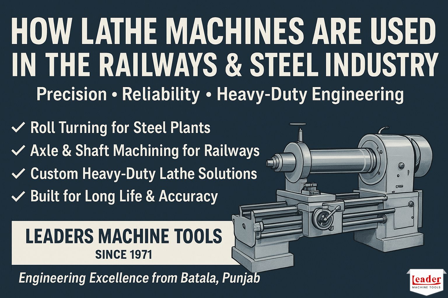 How Lathe Machines Are Used in the Railways & Steel Industry – Leader ...